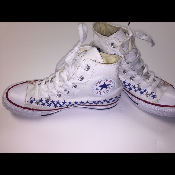 Converse | Shoes | New Chuck Taylor Converse Red Blue Star Shoes Sz M ...